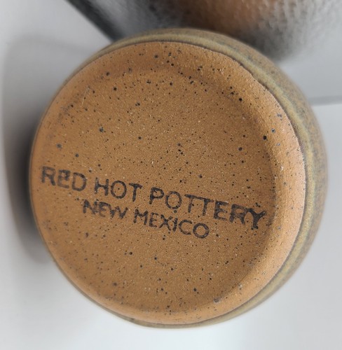 Handmade Red Hot Pottery New Mexico Brown Drip Glaze 4.25x2.5" Vase ...