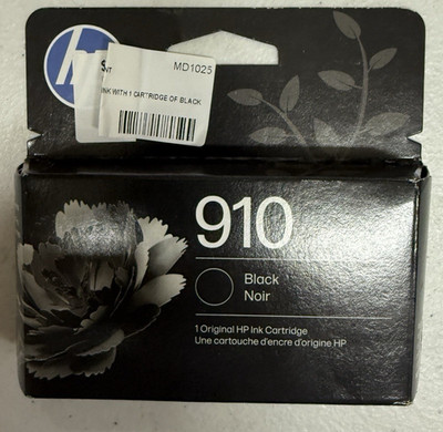 NEW HP 910 Black Ink Cartridge EXP 04/2027 | eBay