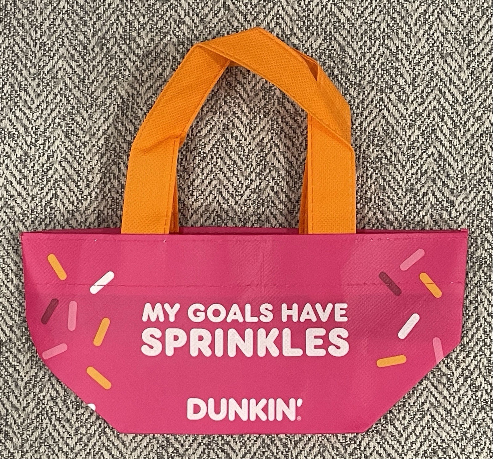 2026 Dunkin Donuts Mini Tote Bag My Goals Have Sprinkles Limited ...