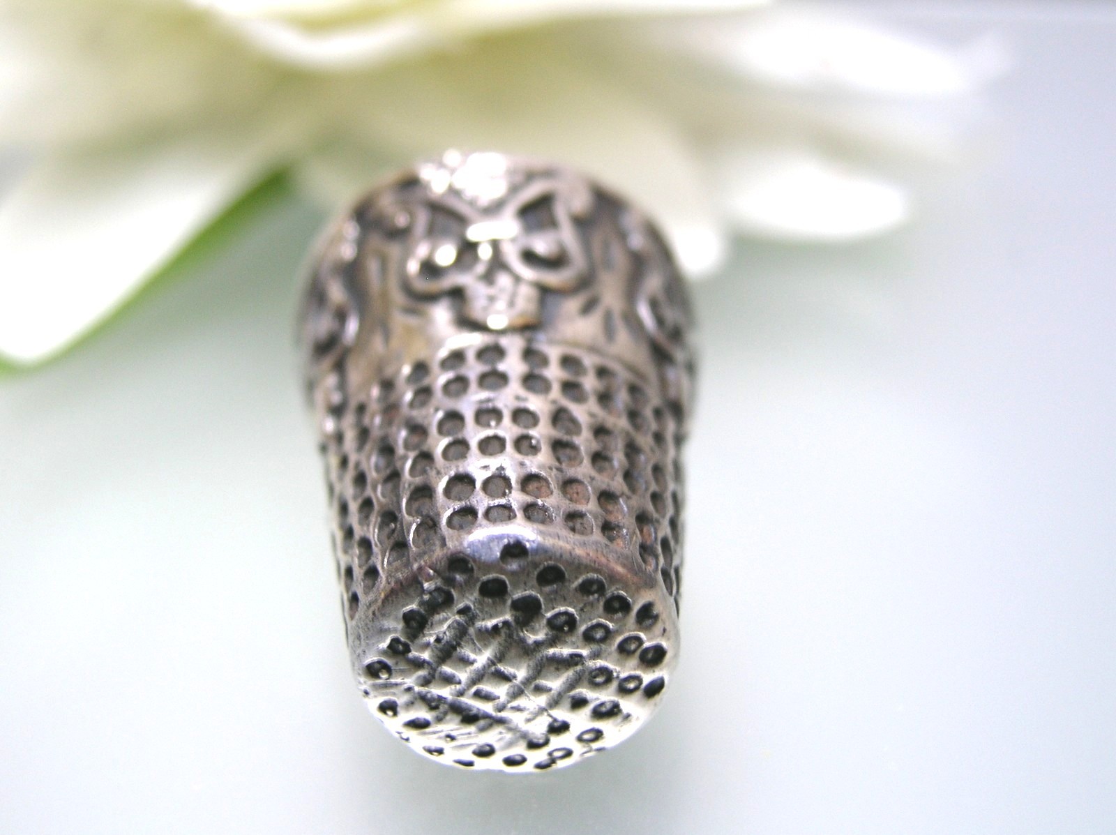 Vintage Handmade 925 Sterling Silver Thimble antique design, 6.3 gram ...