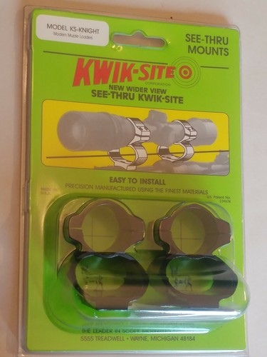 Kwik-Site KS-Knight see-thru Scope Mounts rings for Modern Muzzle ...