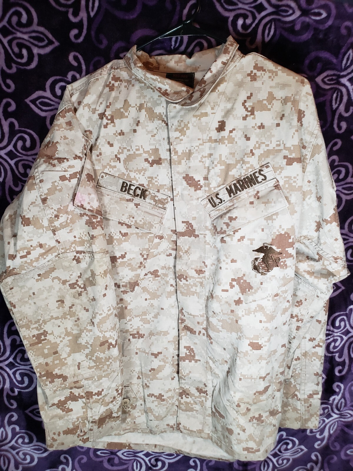 US Marine Corps Issue - USMC Desert MARPAT Camo Uniform Jacket - Size ...