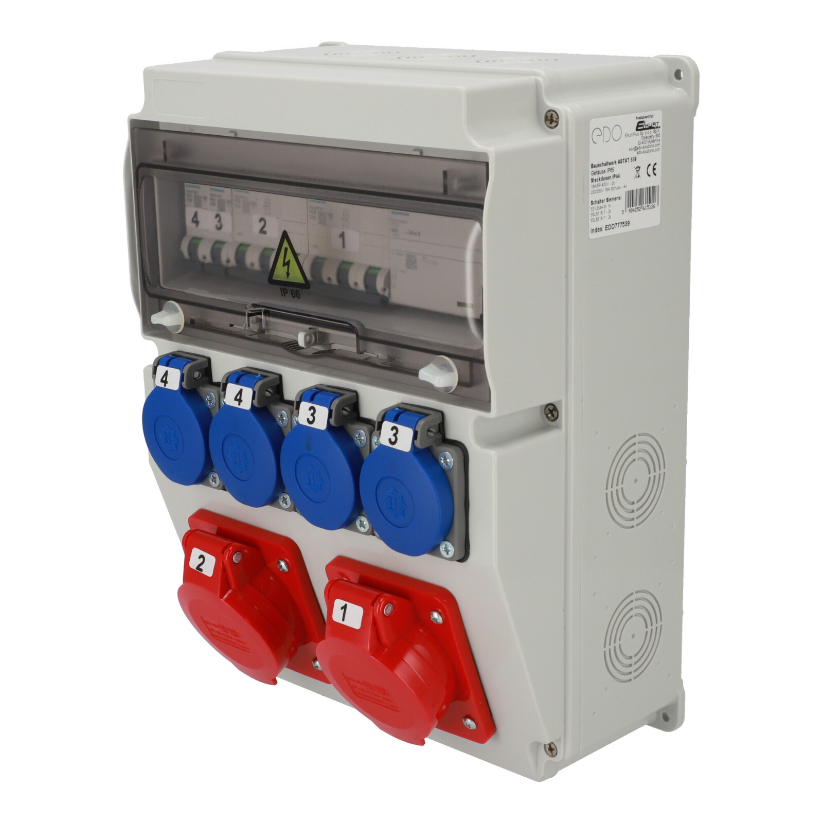 Baustromverteiler Wandverteiler Komplett CEE 16A 32A mit LS FI Typ A ...