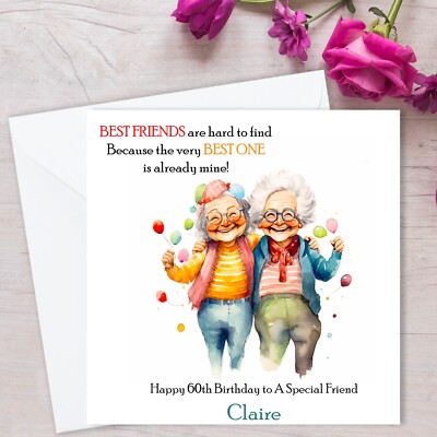 Personalised Best friend Card Getting Old, Card for Best Friend, Old ...