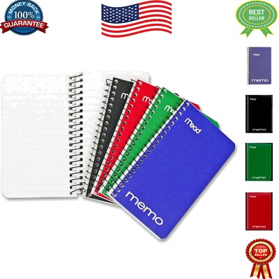 Compact 5" x 3" Wirebound Notebooks, College Ruled, Perfect for Note ...