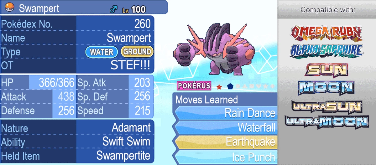 Shiny Swampert X And Y
