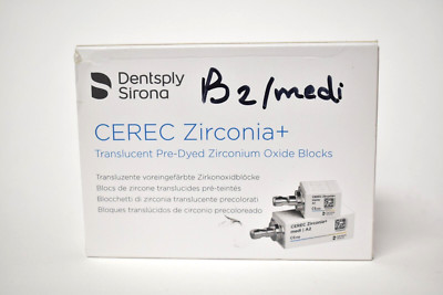 CEREC Zirconia+ medi B2 Translucent Blocks 3 PK Dentsply Sirona REF ...