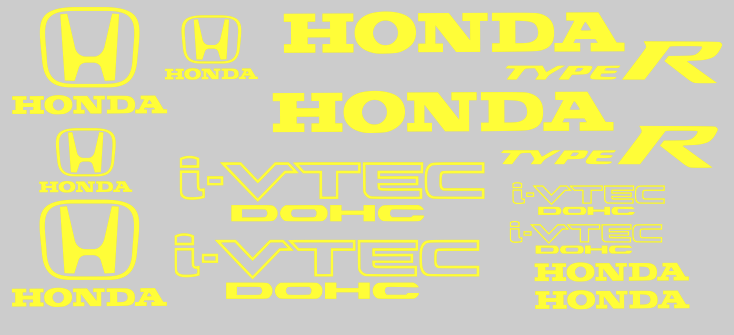 Honda-vtec Badge/H Vinyl Decal 14 Sticker: Cars, ATVs, MX Boats, Truck ...