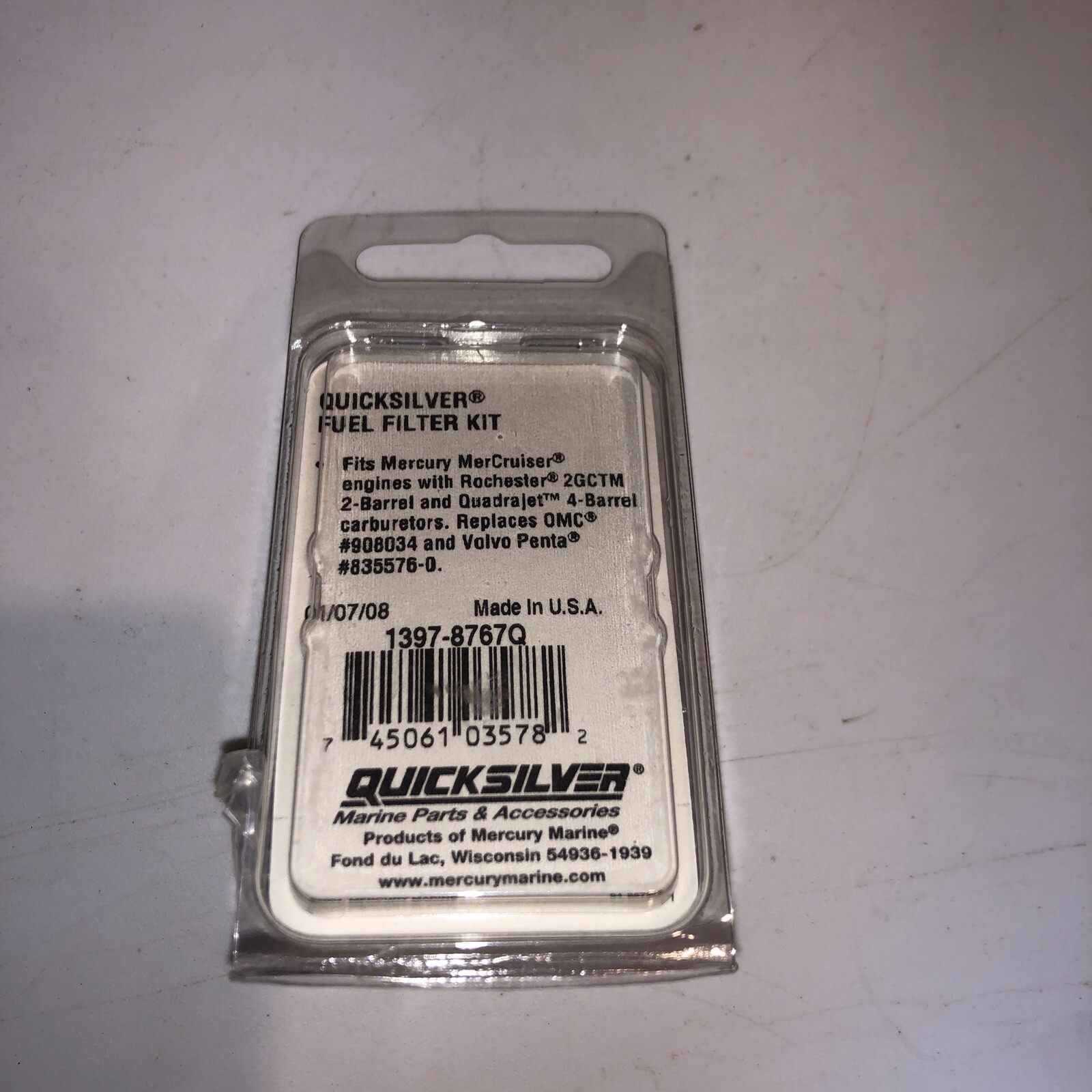 1397-8767Q NEW GENUINE OEM MERCURY QUICKSILVER FUEL FILTER KIT 8767Q ...