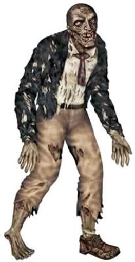Halloween Jointed 6-Foot Tall Zombie Cutout Paper Halloween Wall ...
