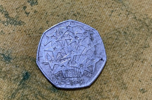 50p Pence 1998 EURO Stars 1973-1998 Coin, Collectors Must ~ circulated ...