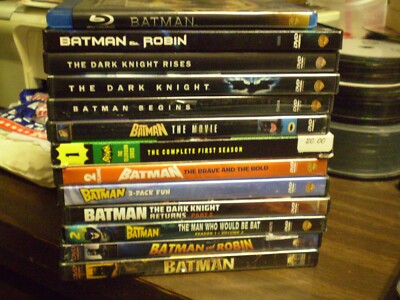 (20) Batman DVD Lot: Michael Keaton Christian Bale Adam West George ...