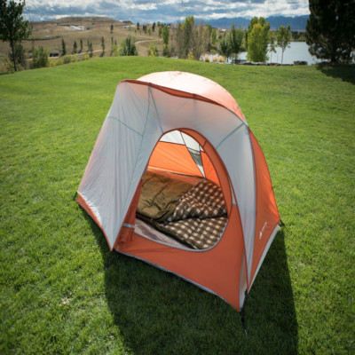 Oversized 1-Person Hiker Tent with Large Door Foldable Mesh Roof Zip Up ...