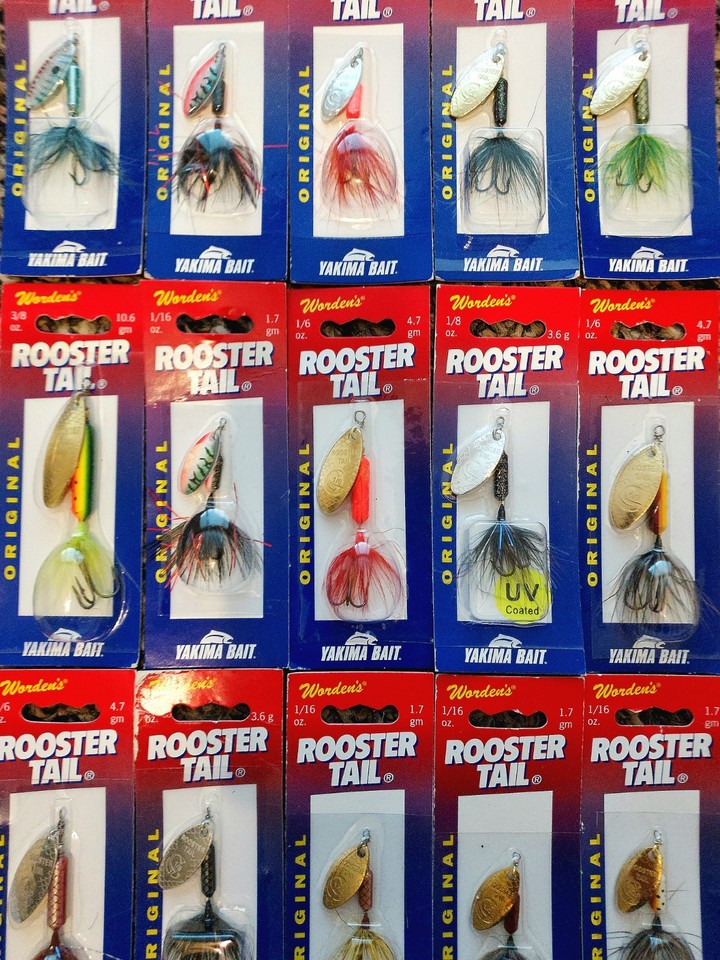 Worden's Rooster Tail Spinner Fishing Lures Trout Bass Crappie Panfish Lot of 15 | eBay