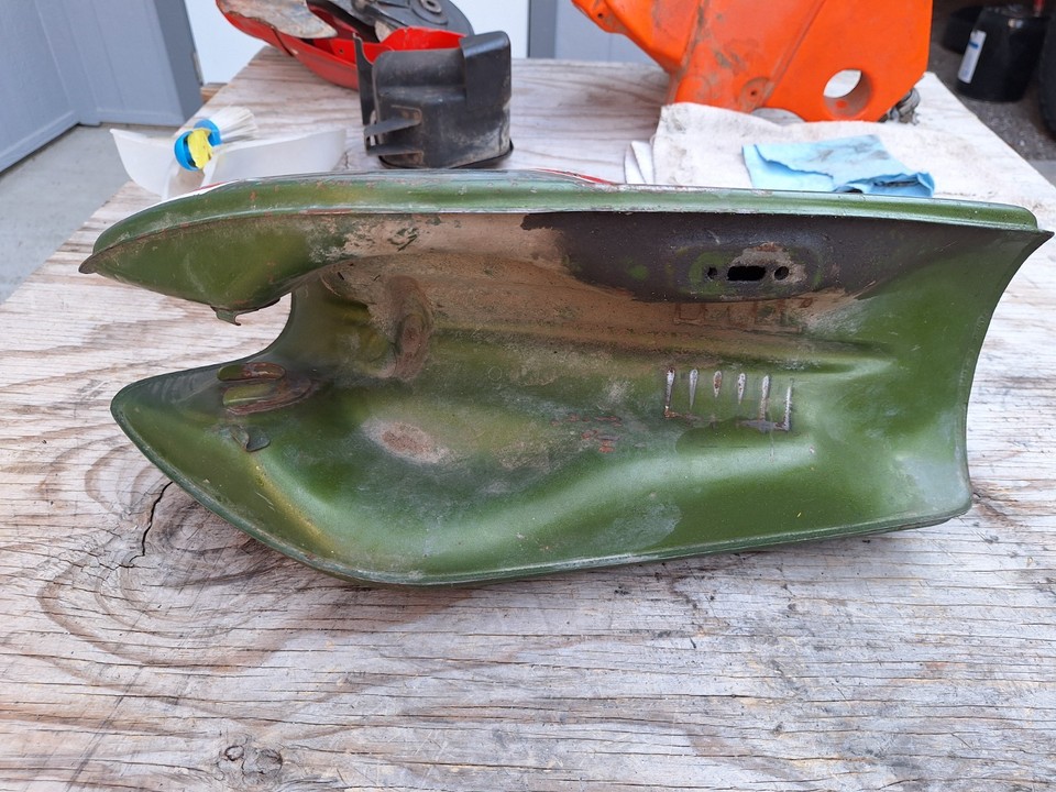 Suzuki TS185 TS TC 125 185 gas fuel petrol tank dented not rusty clean ...