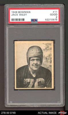 1948 Bowman #11 Jack Wiley Steelers RC PSA 2 - GOOD | eBay