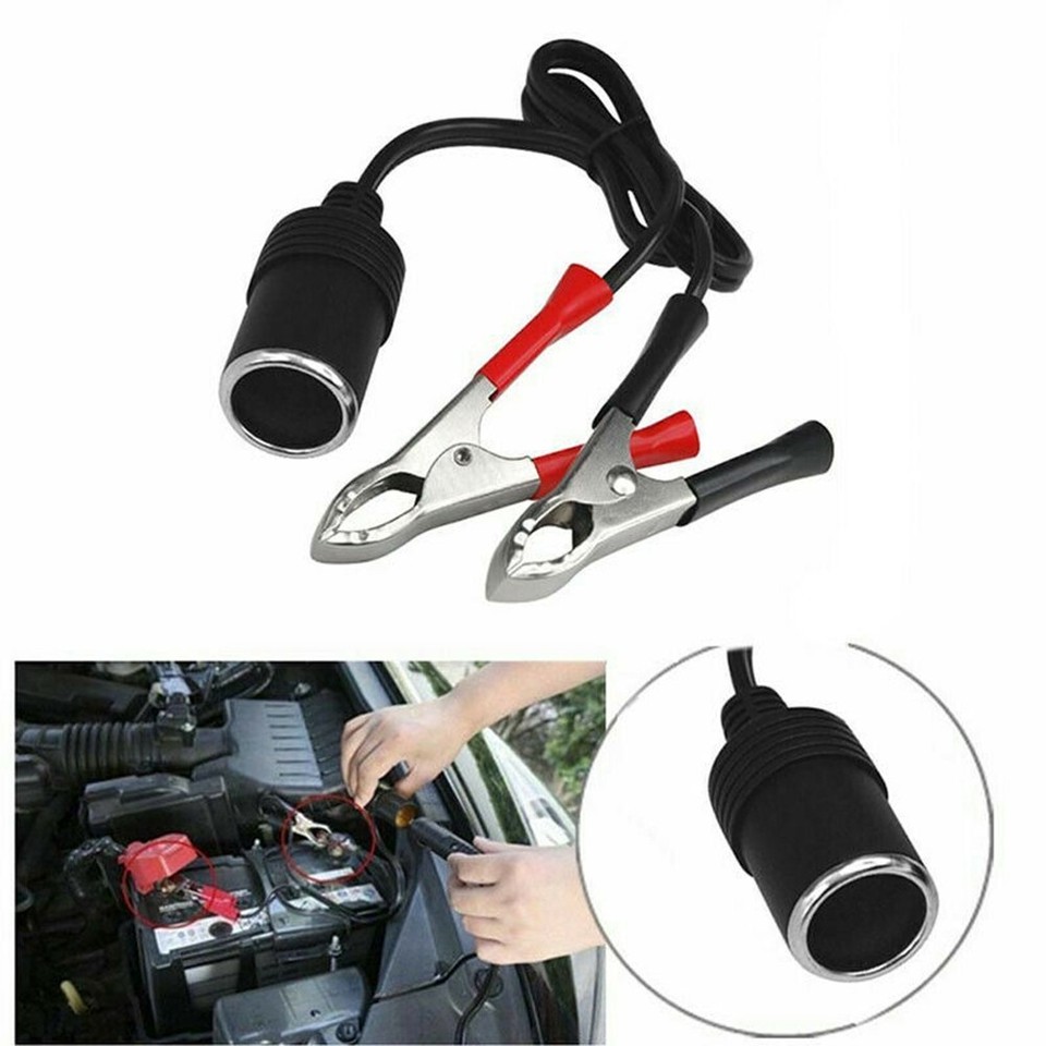Battery Connector Power Adapter 12V/24V Battery Connector Clip Power ...