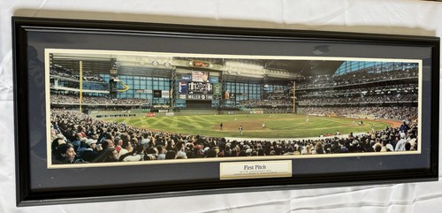 Milwaukee Brewers First Pitch at Miller Park April 6, 2001 Panoramic ...