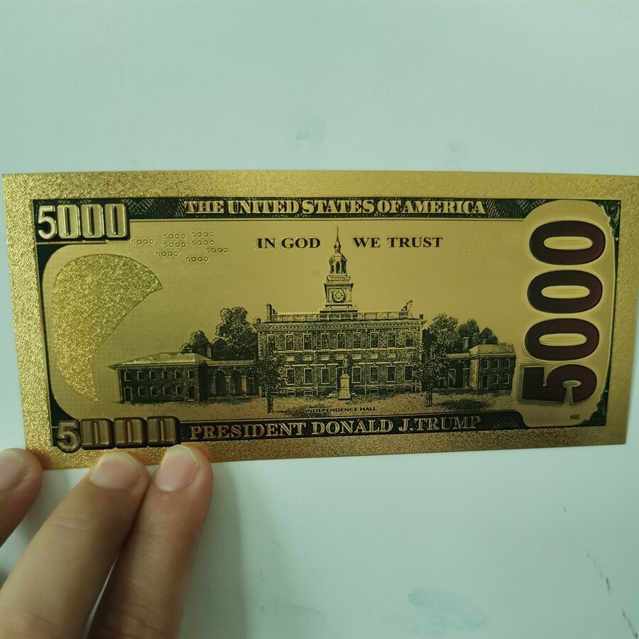 100PC President Colorized $5000 Dollar Bill Gold Foil Banknote | eBay