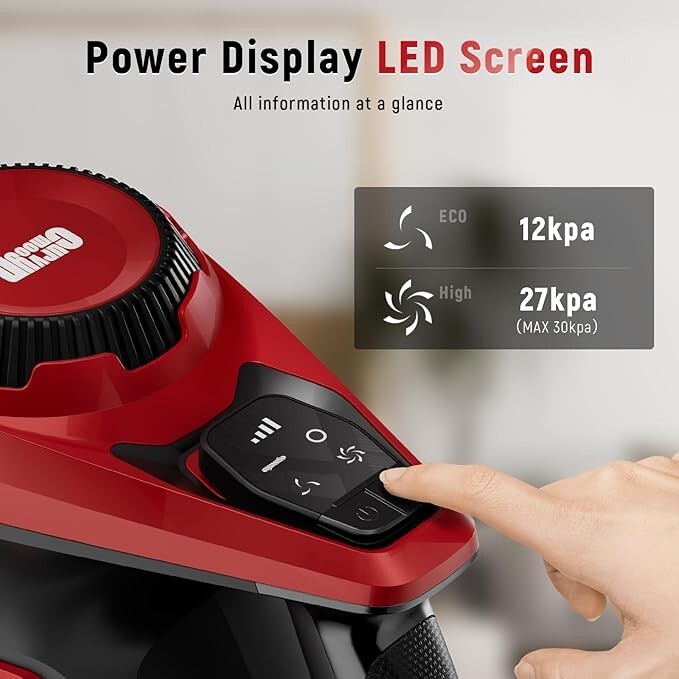 Cordless Vacuum Cleaner 8 in 1 Lightweight Stick Vacuum Cleaner LED ...