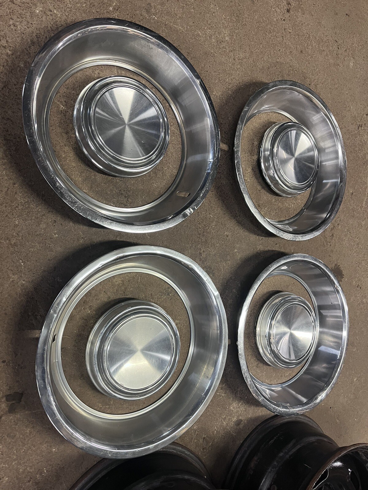1972 72 Ford Mustang 14X7 Styled Steel Wheels Rims with Trim Survivor ...