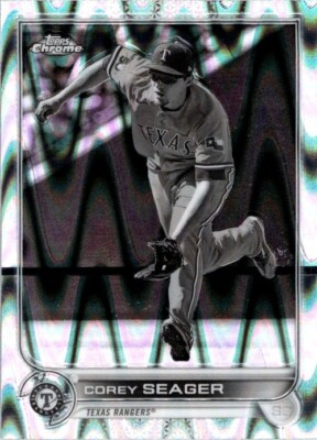2022 Topps Chrome Sonic Lite Corey Seager #101 Black & White Raywave ...