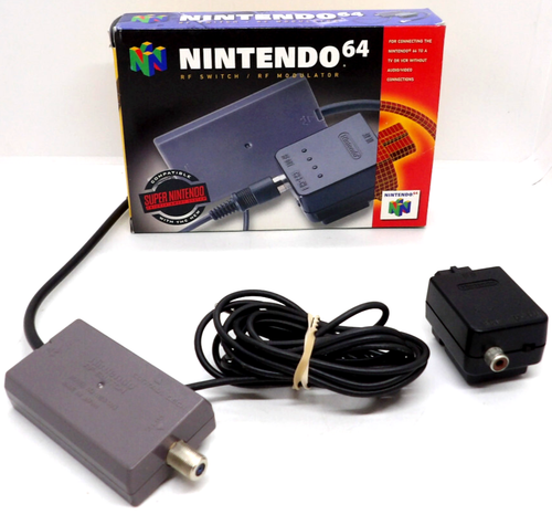 Nintendo 64 RF Switch / Modulator Adapter + Factory Box Excellent n64 ...