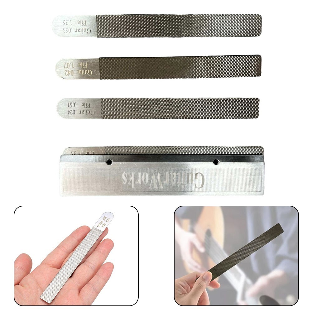 Pro Grade Steel Guitar Nut Files Set 4PCS Fret Crowning Slot Filing ...