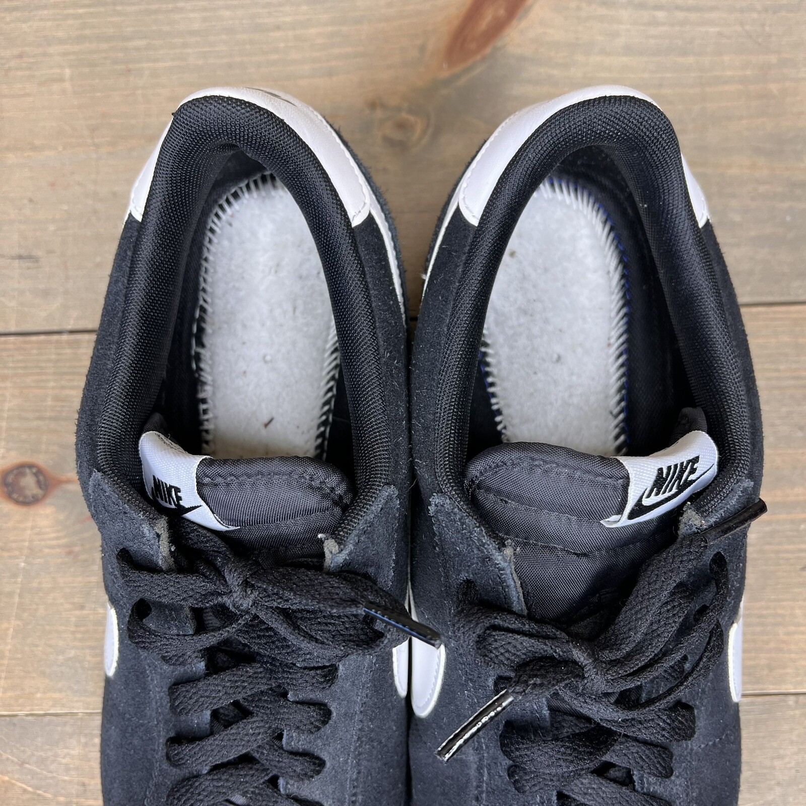 Nike Classic Cortez SE Mini Swoosh Black White Low 90… - Gem