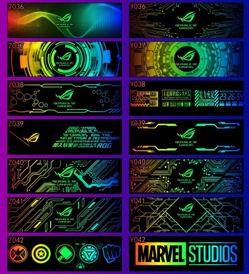 Custom Pic & Size ARGB GPU Side Panel GPU Backplate Colorful Light ...