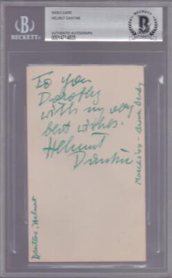 Helmut Dantine (d.1982) Signed 3x5 Index Card BAS Producer Actor ...