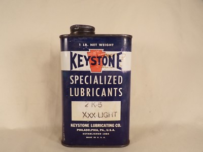 Vintage Keystone Specialized Lubricants Oil Can Metal Can Gas Oil PA | eBay