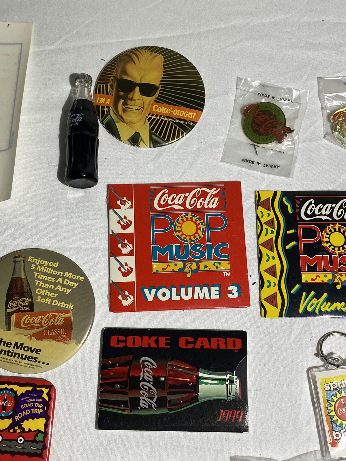Vintage 90s Coca Cola Coke Collectibles Merchandise Lot Buttons ...