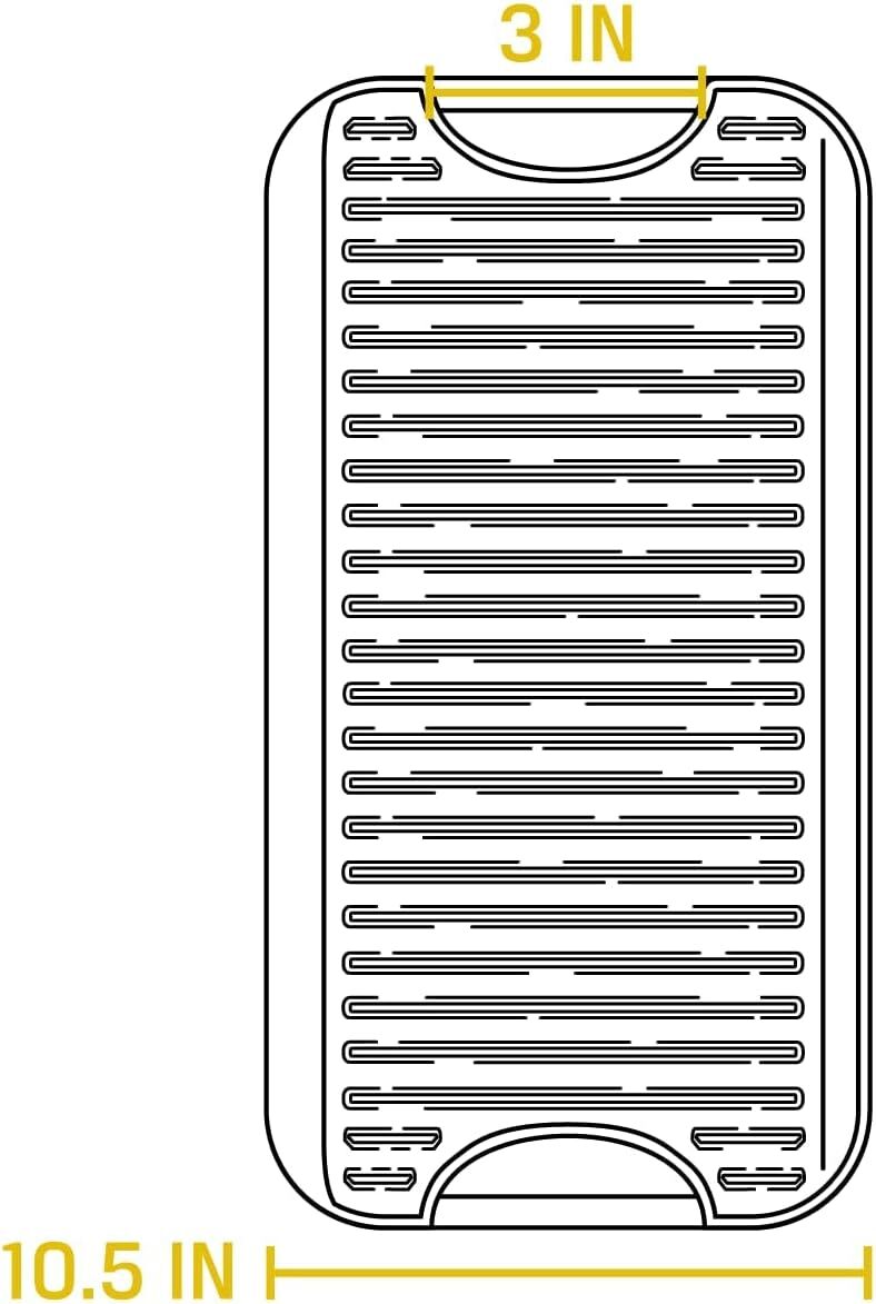 US Shipping,Cast Iron Reversible Grill/Griddle, 20-inch x 10.44-inch ...