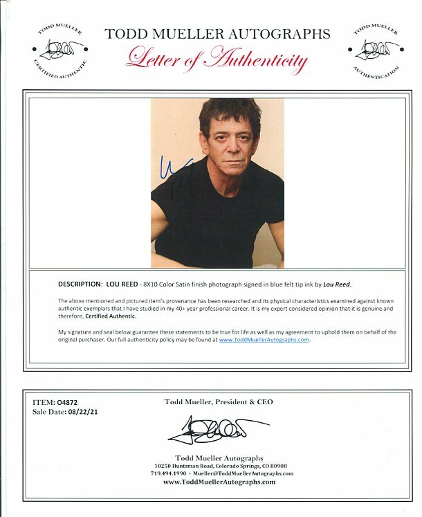 LOU REED -Walk on the Wild Side with COA SIGNED AUTOGRAPHED N207a | eBay