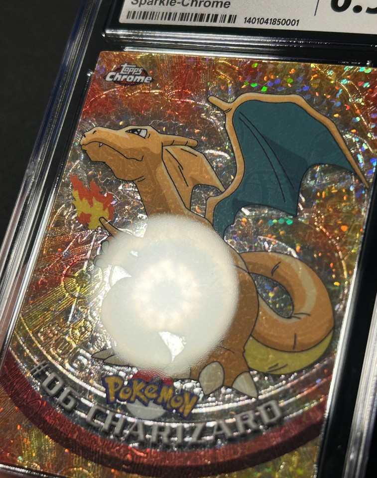 CGC 6.5 Texture Shift Error Charizard Sparkle #6 2000 Topps Chrome ...