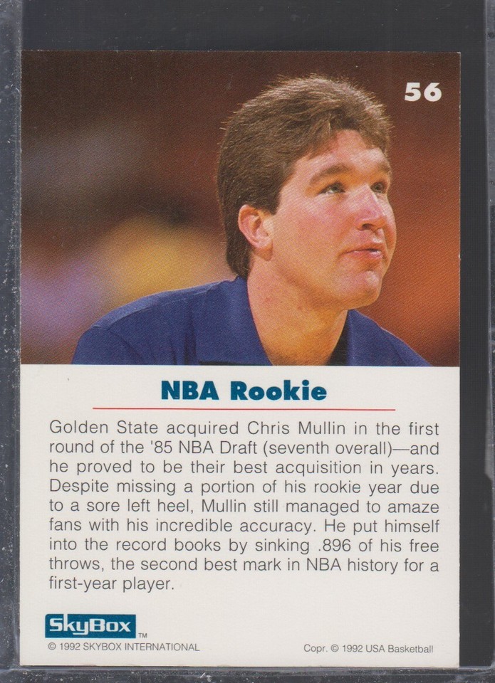 Chris Mullin/NBA Rookie Golden State Warriors 1992 SkyBox USA #56 | eBay