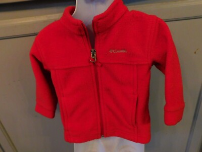 Columbia red fleece jacket sz 6-12 mos | eBay
