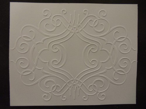 Cuttlebug 5 x 7 Embossing Folder ELEGANT SWIRLS w WORD WINDOW breath ...