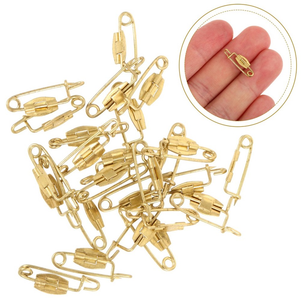 50Pcs P-shaped Pins Sewing Pins Badge Base Pins Metal Safety Pins Metal ...