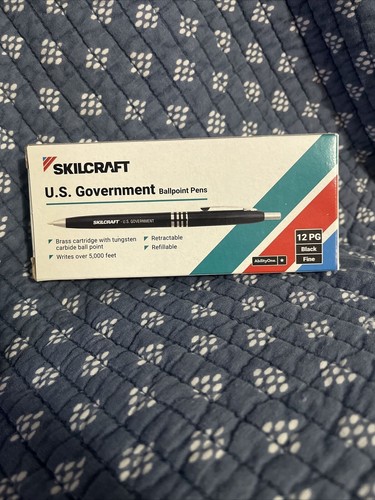 Skilcraft US Government Retractable Ball Point Pen Fine Pt. Black Ink ...