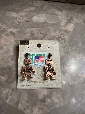 SUNRISE COPPER Zuni Warrior Copper Dangle Earrings, Hypo-Post, NWT ...