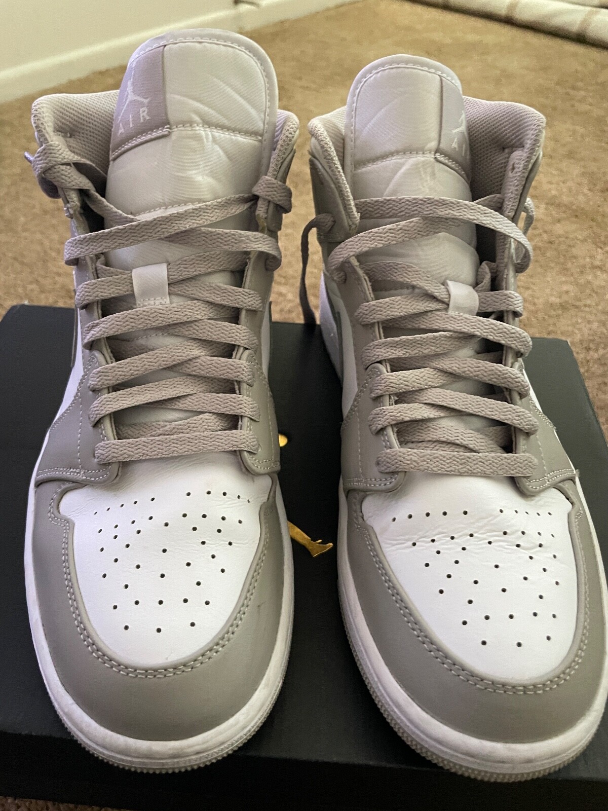 Mens Nike Air Jordan 1 Mid College Grey - 554724-082 … - Gem