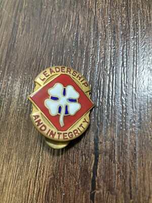 VTG US MILITARY ARMY ARMY CREST LEADERSHIP AND INTEGRITY INSIGNIA PIN ...