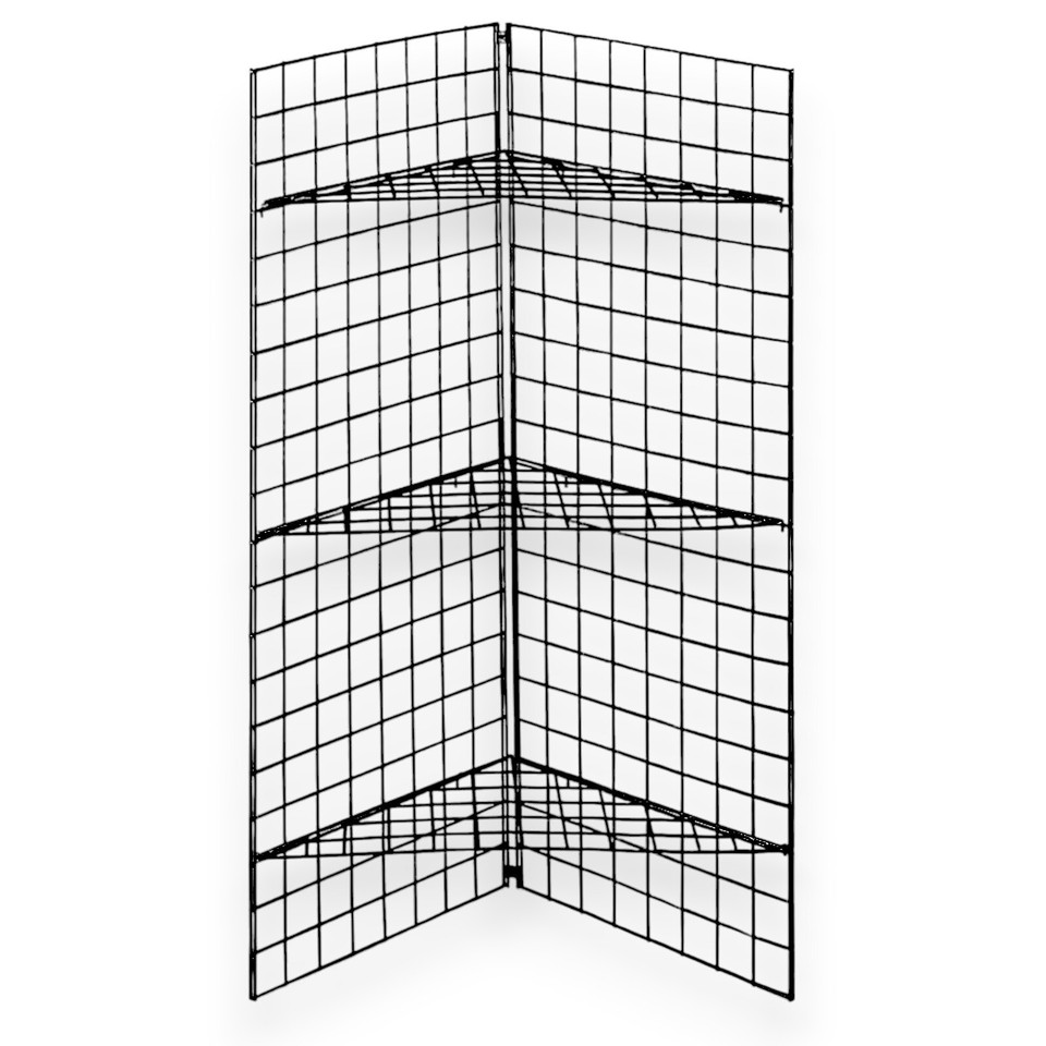 GRIDWALL PANEL GRID MESH HOOKS PRONGS CHROME ACCESSORIES SHOP DISPLAY ...