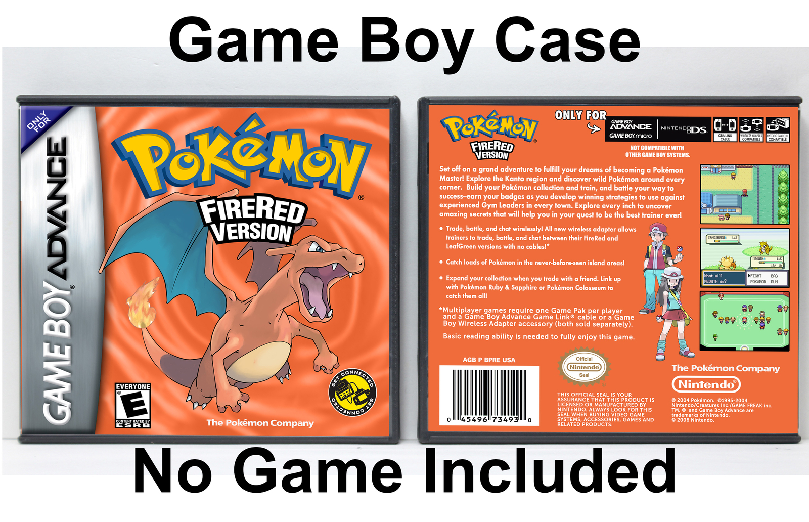 Pokemon (FireRed Version) - Game Boy Advance GBA Custom Case *NO GAME ...