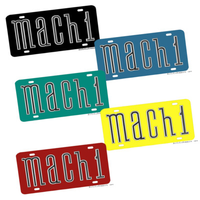 1970's Mustang Mach One Emblem Exterior Colors Design Aluminum License ...