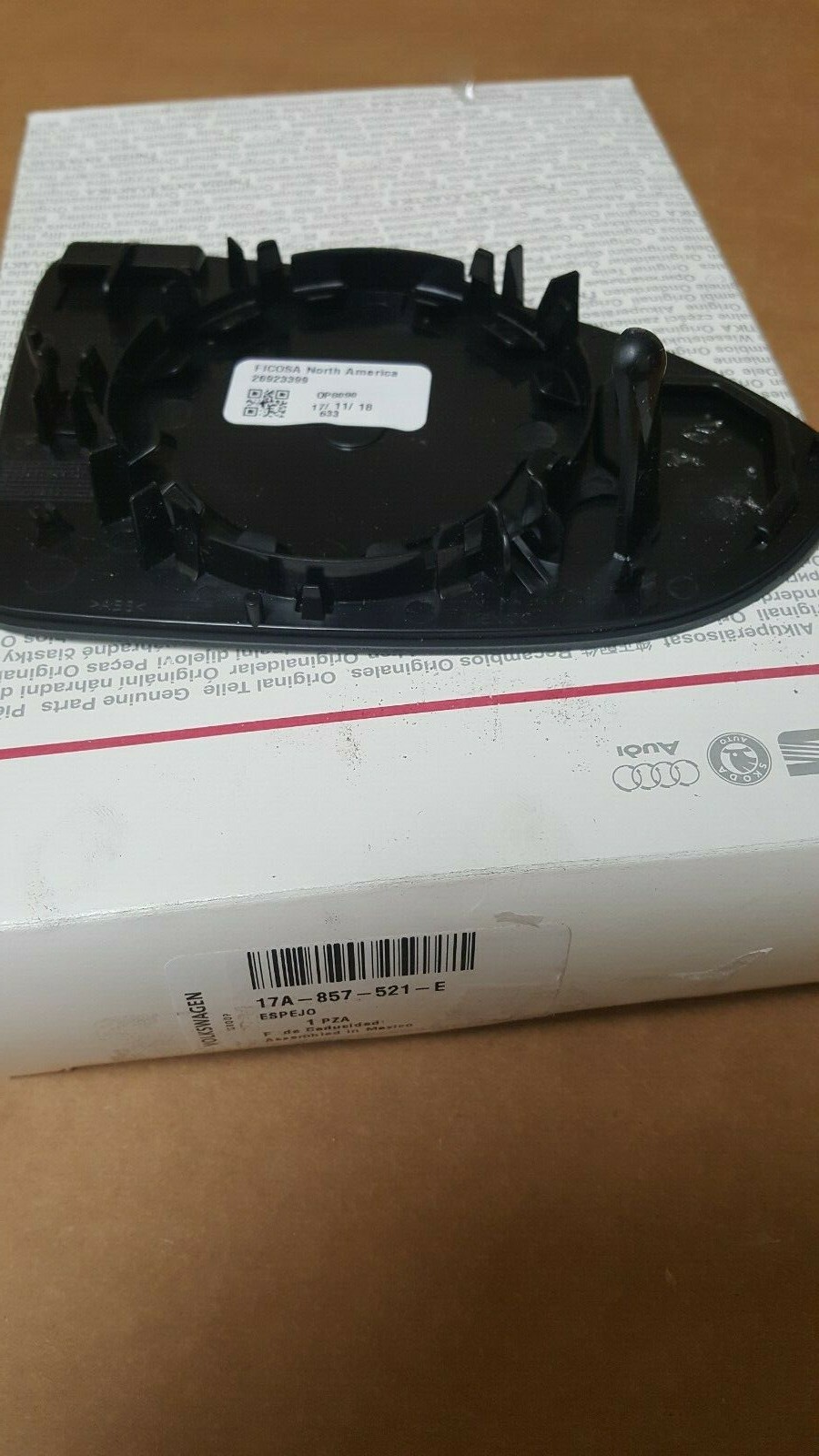 17A857521E NEW VW LEFT DOOR MIRROR GLASS JETTA 2019 W/O ELEC CONNECTOR ...