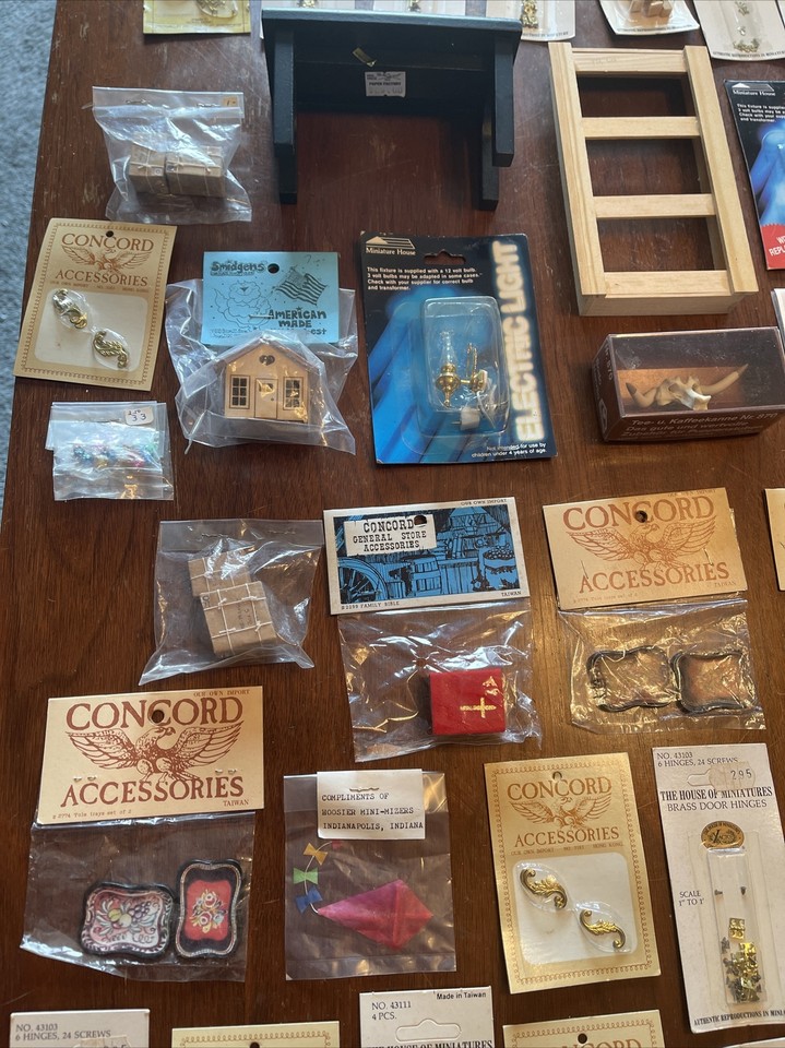 Huge Rare Vintage dollhouse accessories lot Concord Miniatures ...