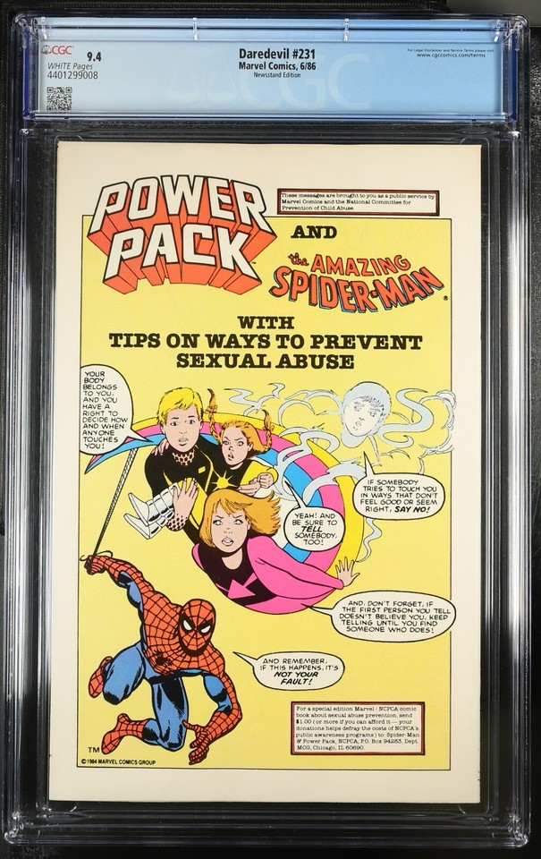 DAREDEVIL #231 CGC 9.4, 1986, NEWSSTAND EDITION | eBay